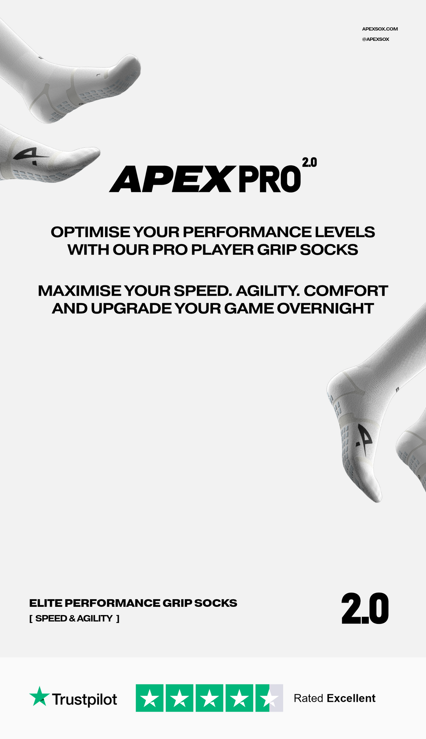 APEX | Elite Exoframe™ Grip Socks | FREE Shipping