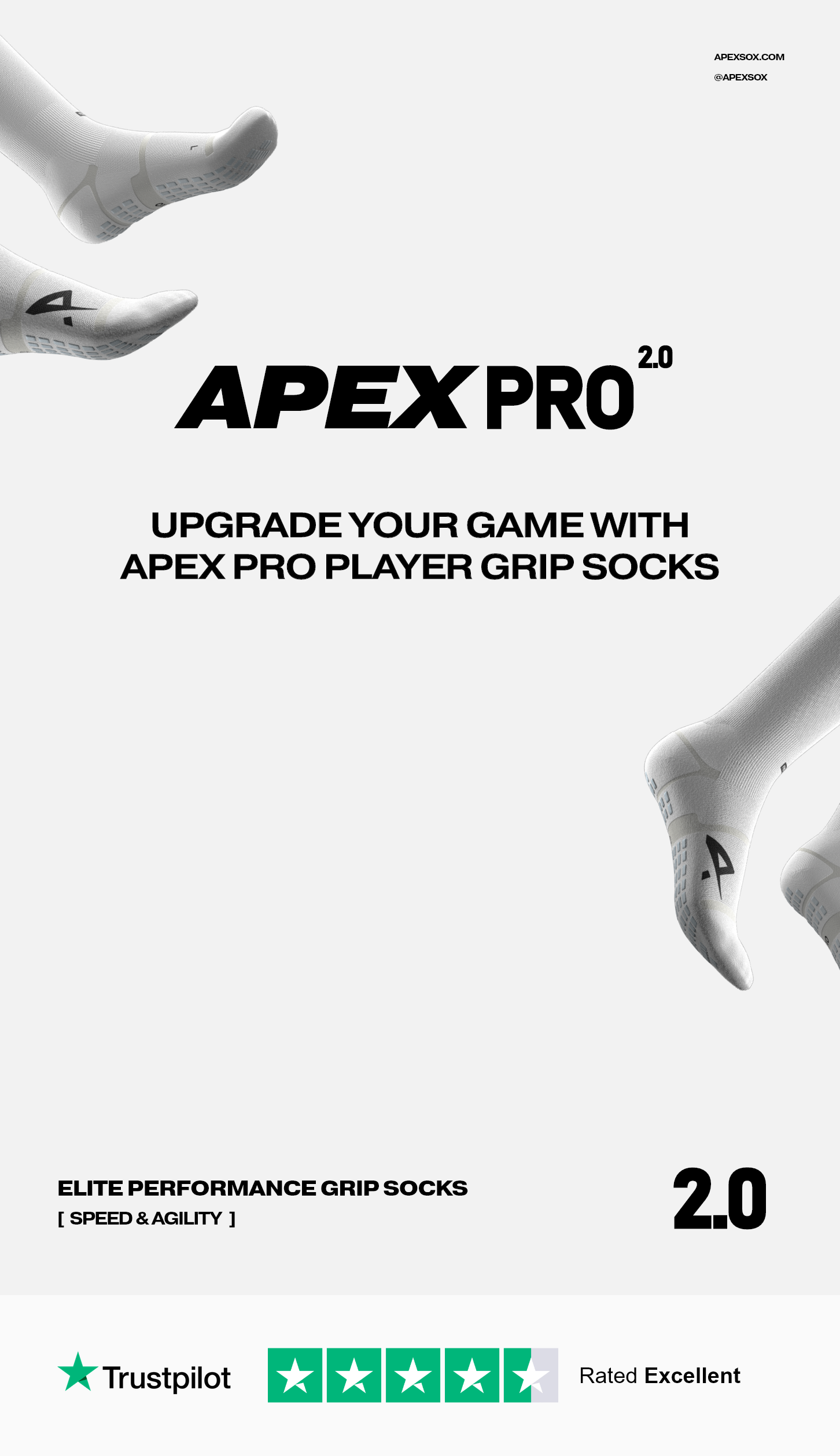 APEX | Elite Exoframe™ Grip Socks | FREE Shipping