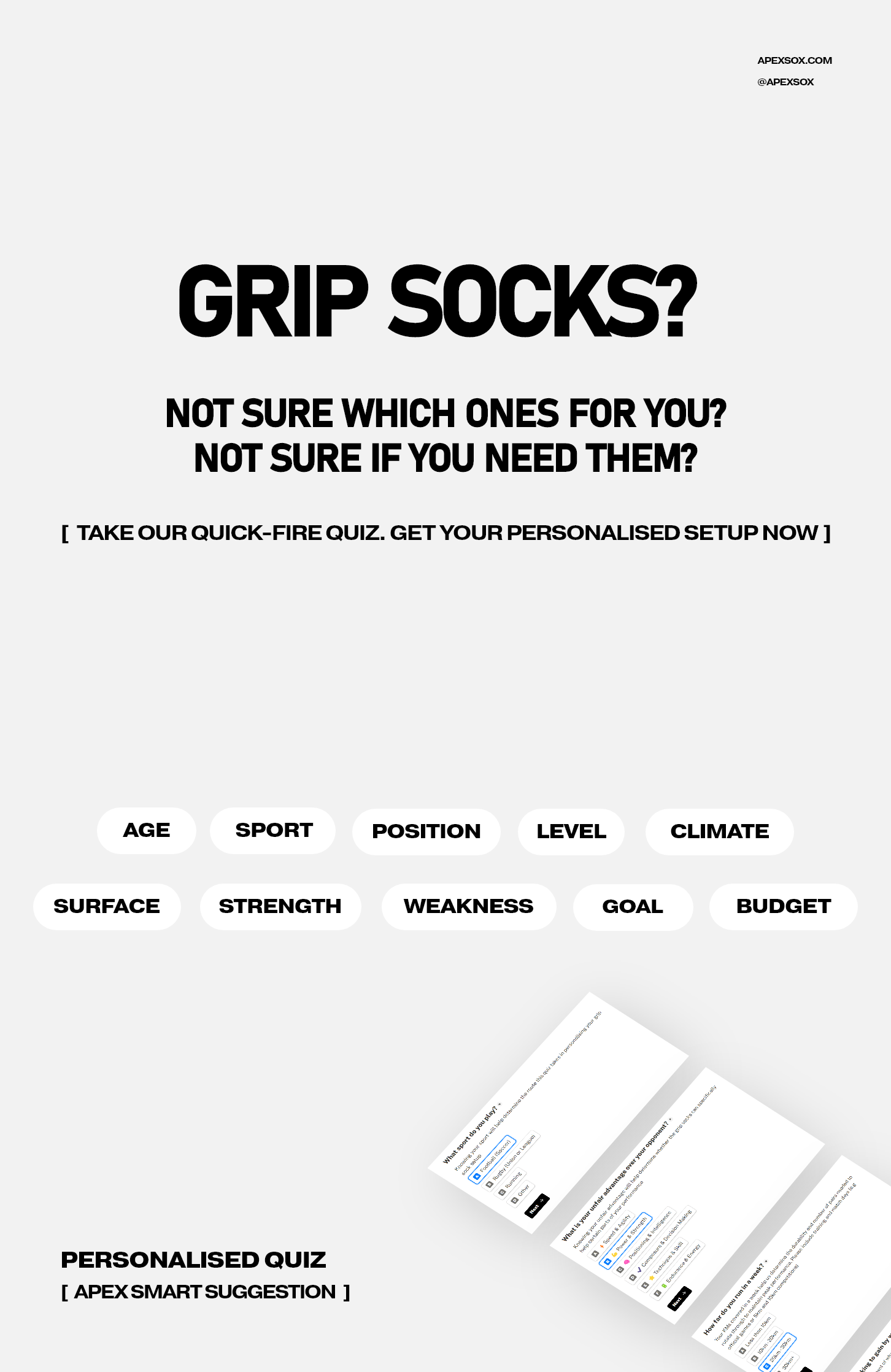 GRIP SOCK QUIZ | Which Socks Are Right For You? | Apex